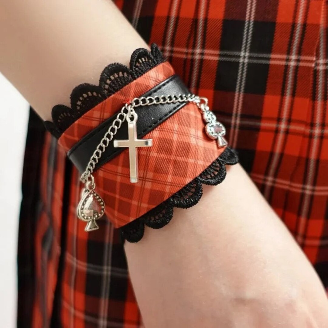 Gothic Anime Wristband With Charms Cosplay Accessory Hinamori Amu ...