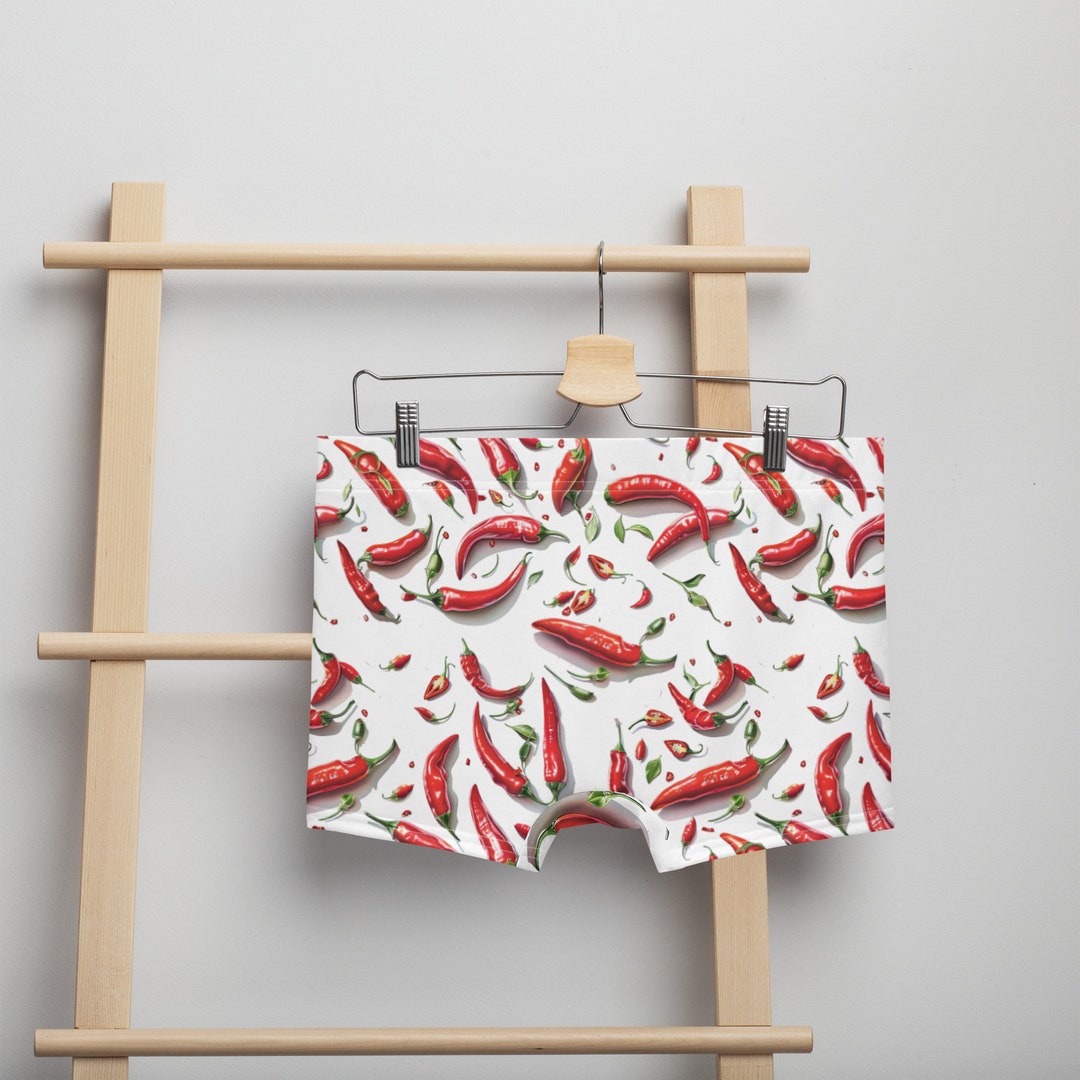 Red Chili Pepper Boxer Briefs Hot Gift Idea for Father's Day - Etsy