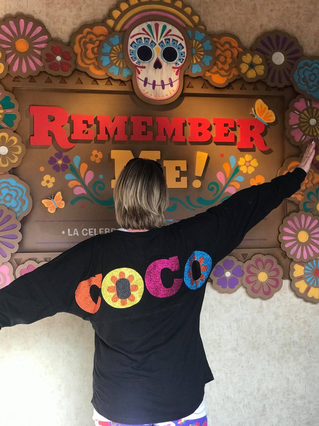 Coco Sparkle Jersey Woman's Vinyl Pom Pom Jersey Shirt Disneyland Walt ...