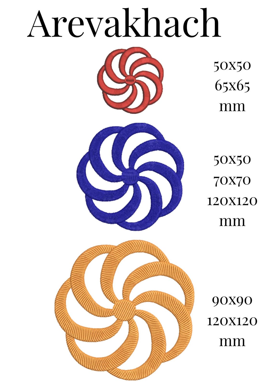 Armenian Eternity Symbol Embroidery File: Arevakhach Design (instant ...