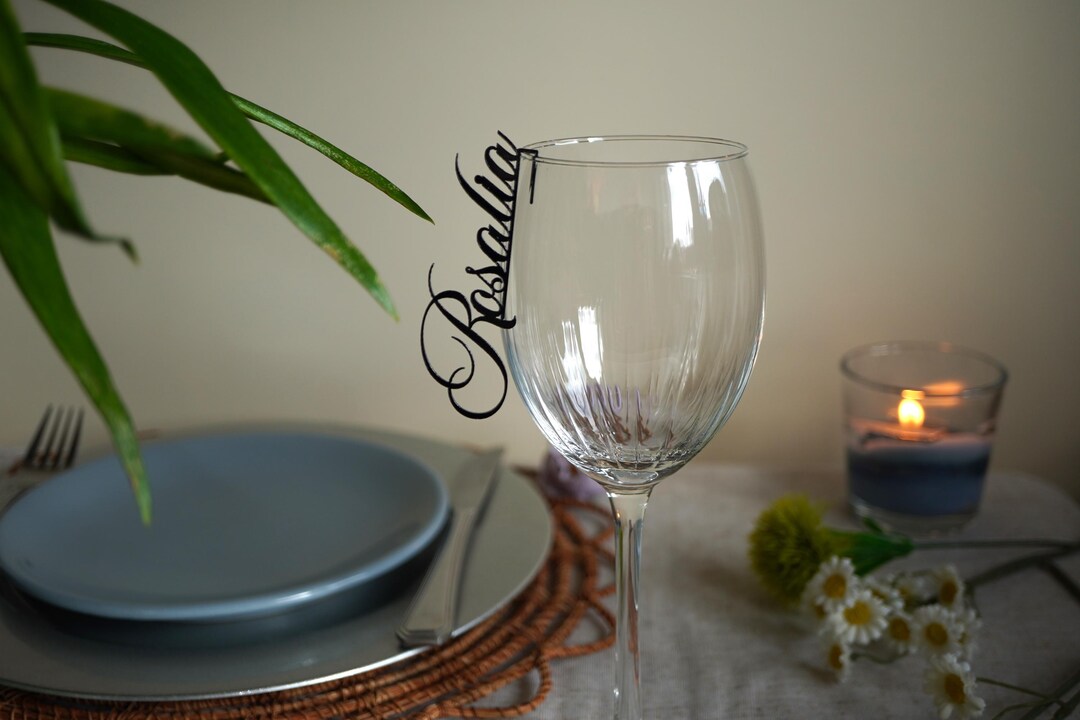 Custom Drink Glass Names Charms Personalized Name Tag Cocktail Drink ...