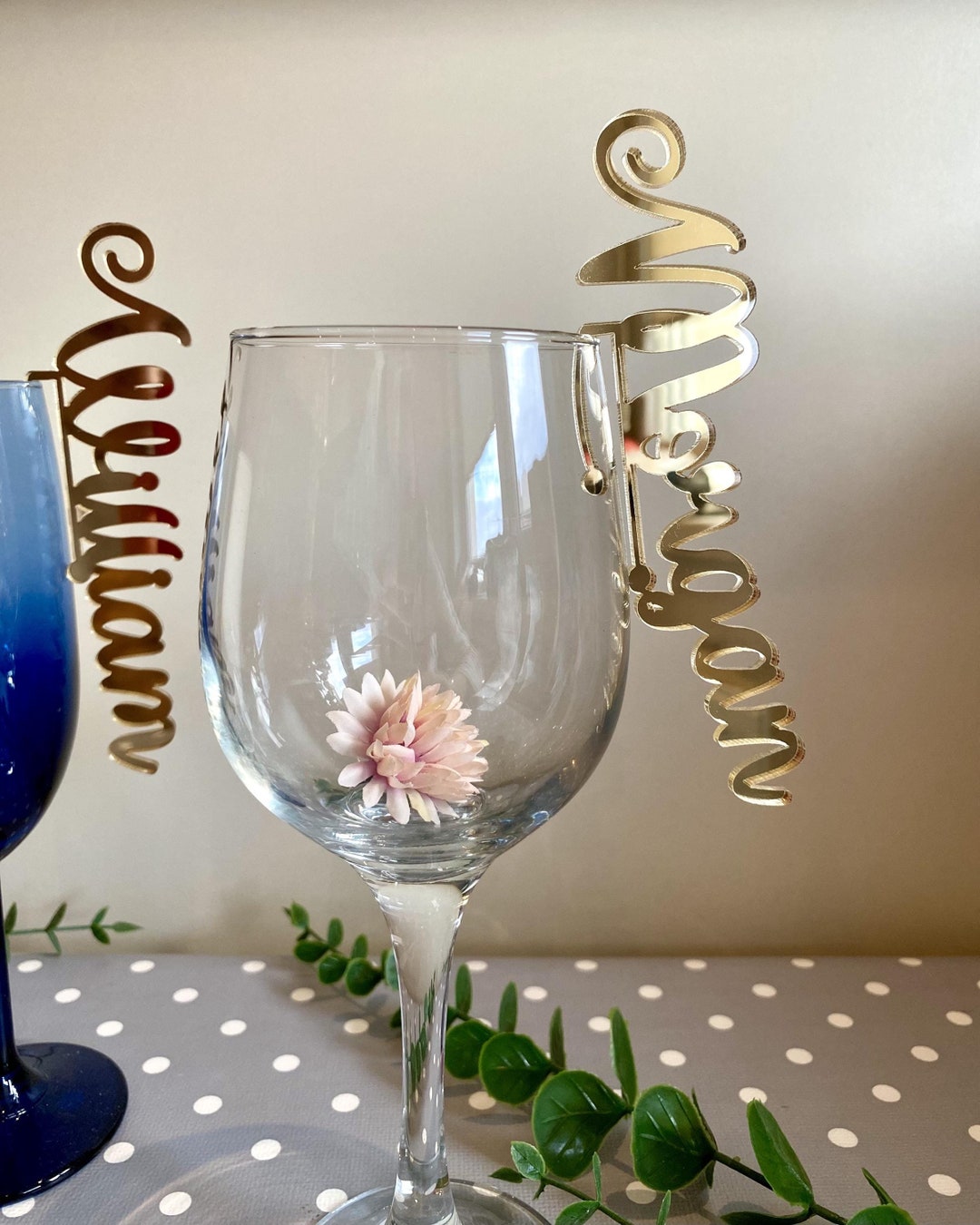 Custom Drink Glass Charms Wine Glass Charm Personalized Name Tag ...