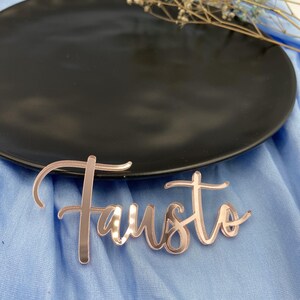 Acrylic Place Cards Wedding Place Cards Gold Mirror TAGS Laser Cut ...