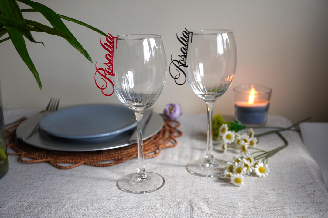 Custom Drink Glass Names Charms Personalized Name Tag Cocktail Drink ...