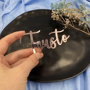 Acrylic Place Cards Wedding Place Cards Gold Mirror TAGS Laser Cut ...