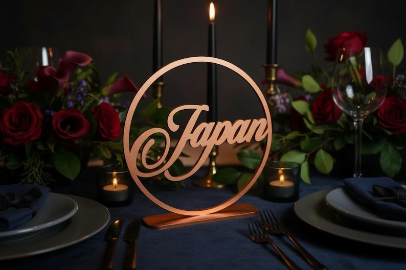 Wedding Table Names Personalised Signs Table Numbers Decorations Laser ...