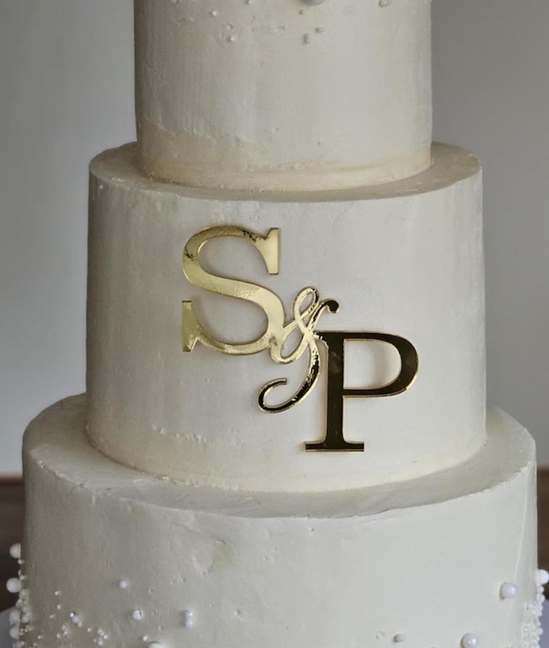 Cake Topper Initials Personalized Wedding Cake Topper Monogram Cake ...