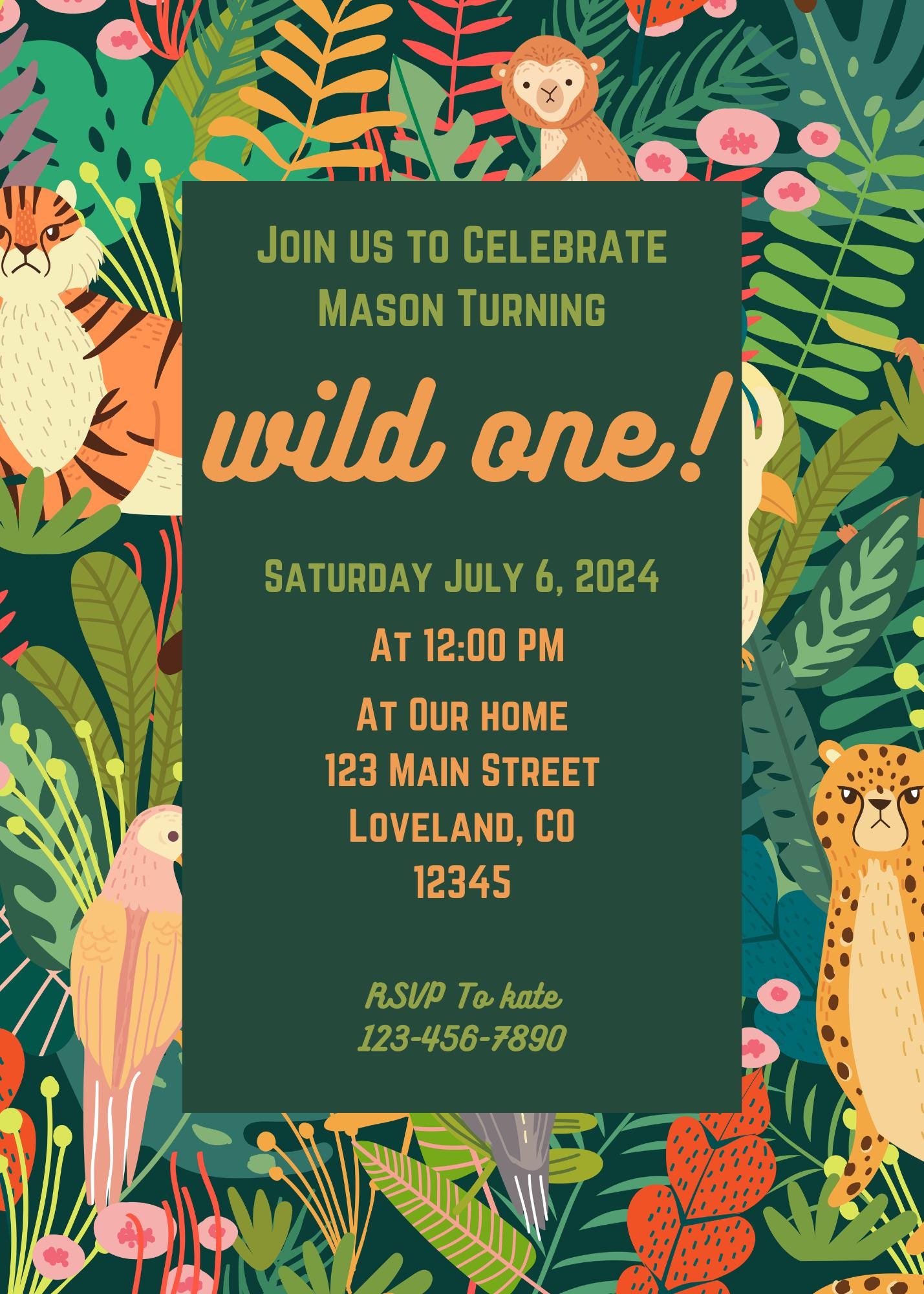 Wild One Birthday Party Invitation Template Download - Etsy