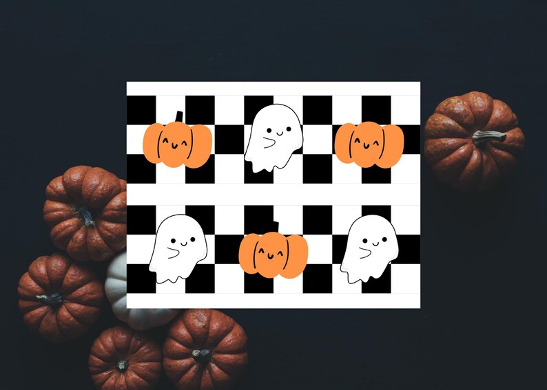 Black and White Checkered Cut and Attach Halloween Bulletin Border - Etsy