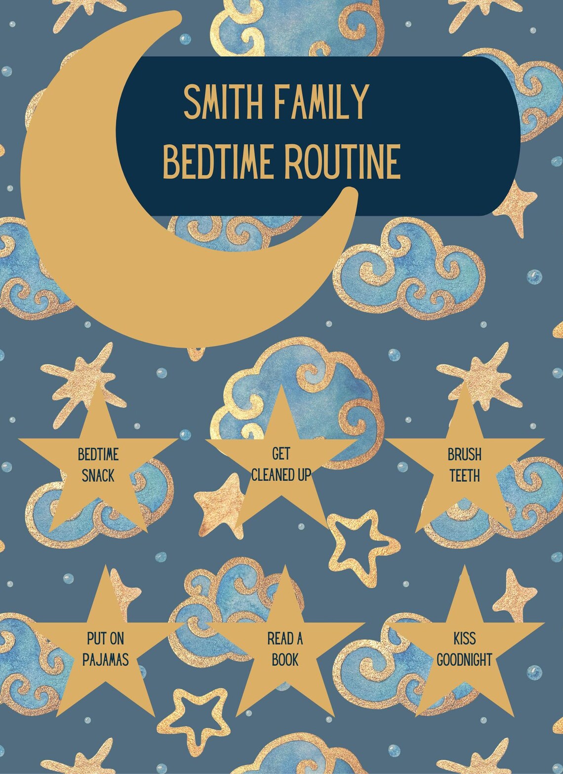 Visual Bedtime Routine Tracker Template Download for Kids - Etsy