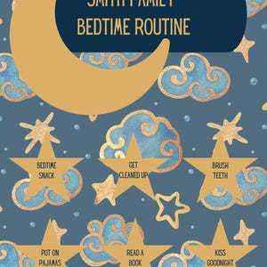 Visual Bedtime Routine Tracker Template Download for Kids - Etsy