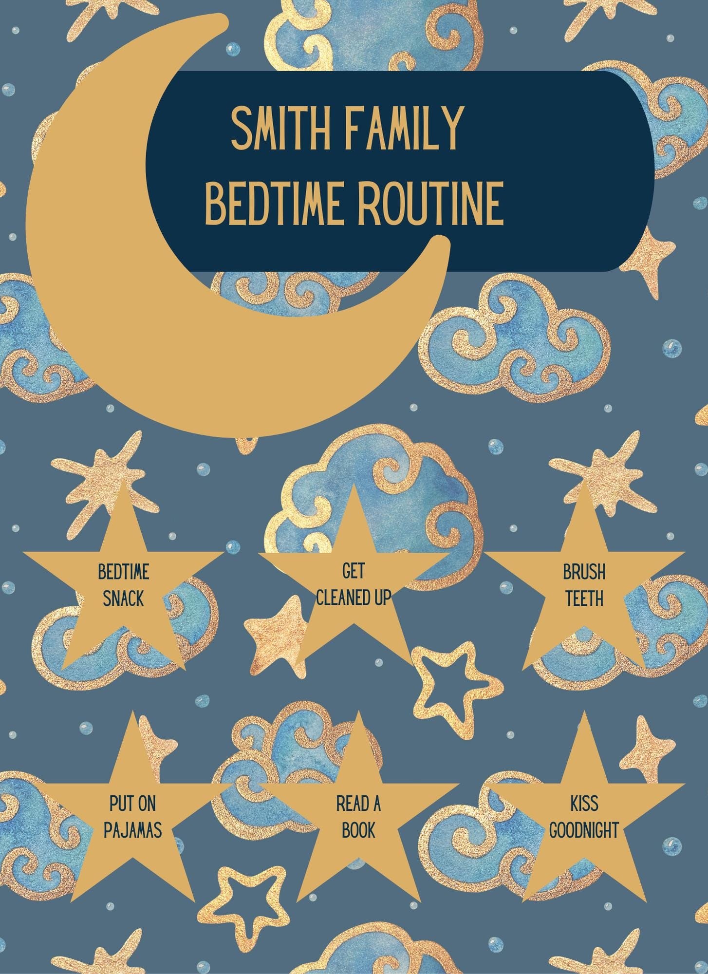 Visual Bedtime Routine Tracker Template Download for Kids - Etsy
