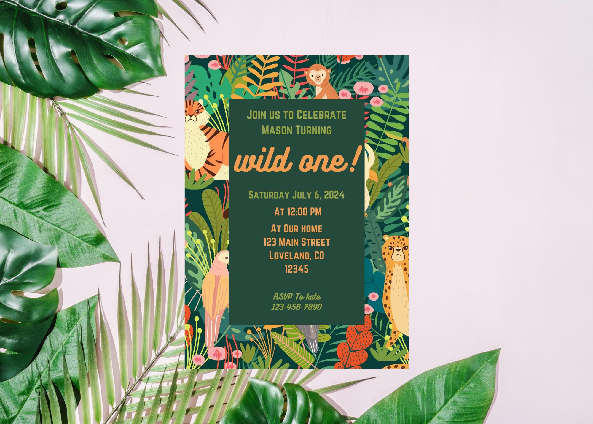 Wild One Birthday Party Invitation Template Download - Etsy