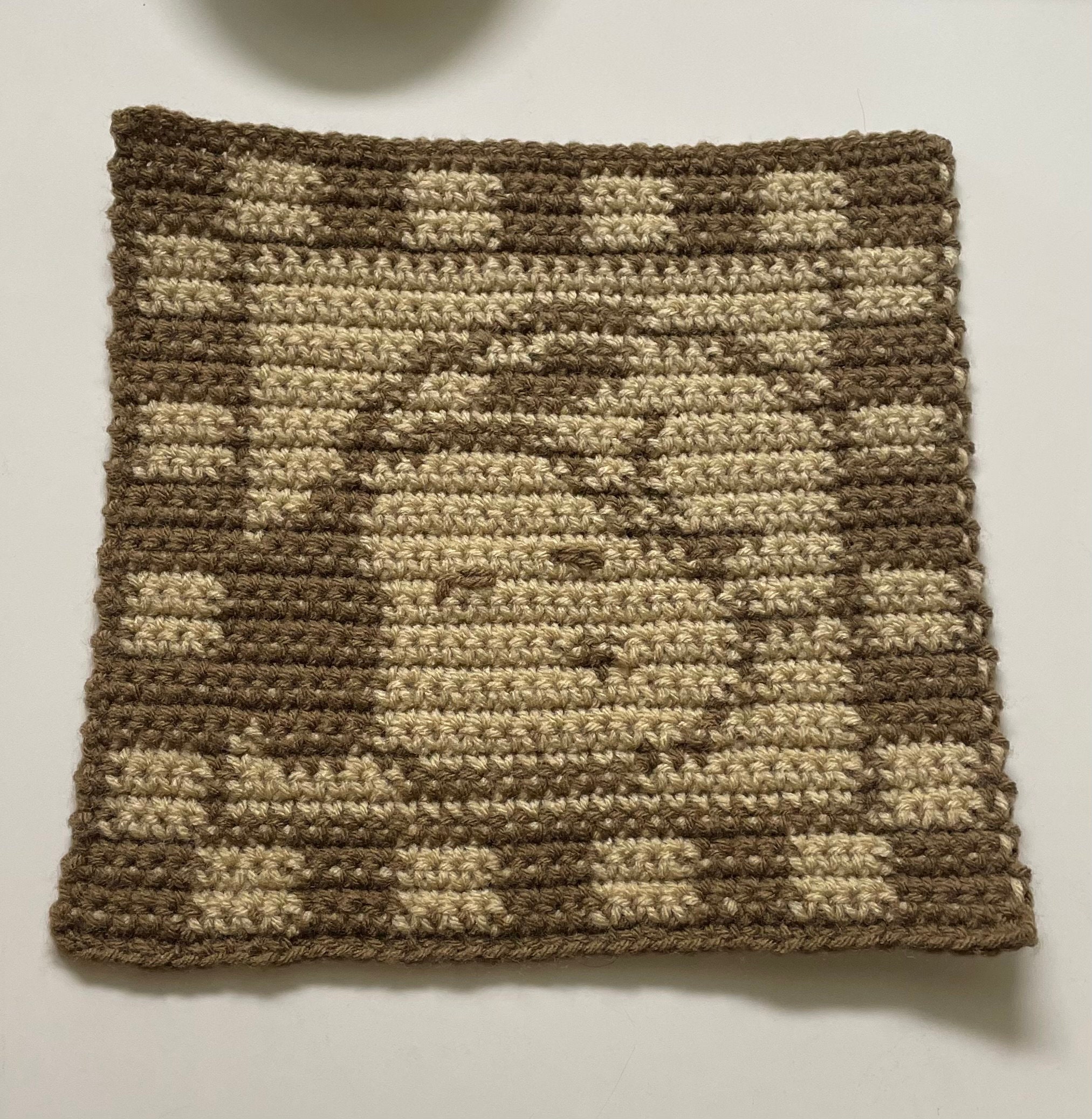 Baby Snoopy Crochet Tapestry, Brown/beige (10.5in Square) - Etsy