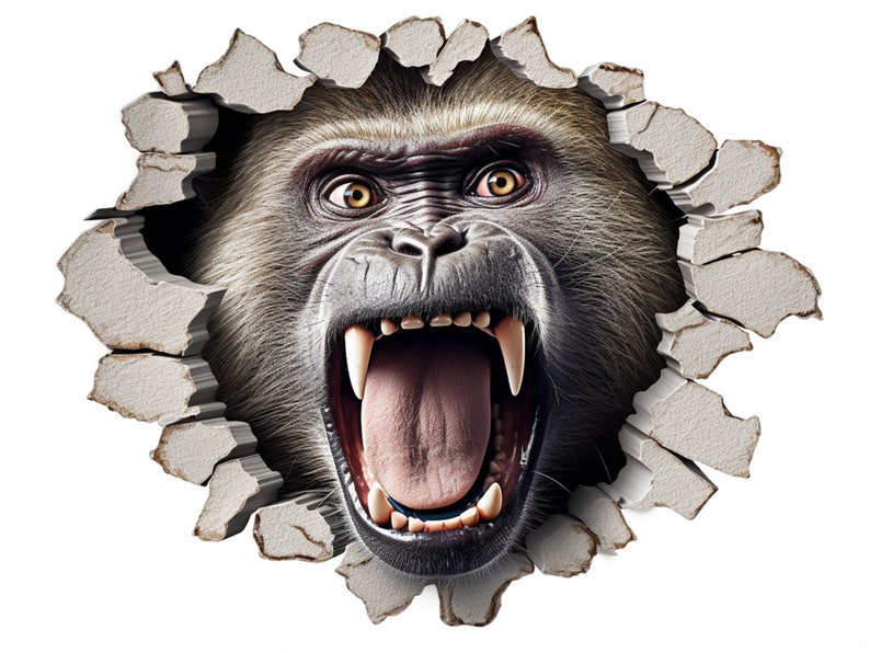 Apes Watercolor Clipart Digital Download, Multiple Apes Wildlife ...