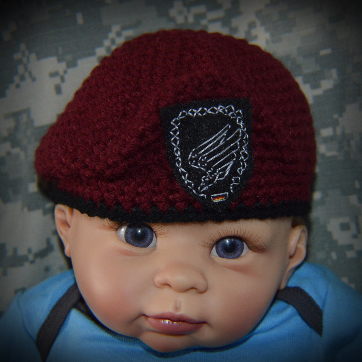 Crochet Army Beret PATTERN- Comes With Directions for Sizes Newborn ...