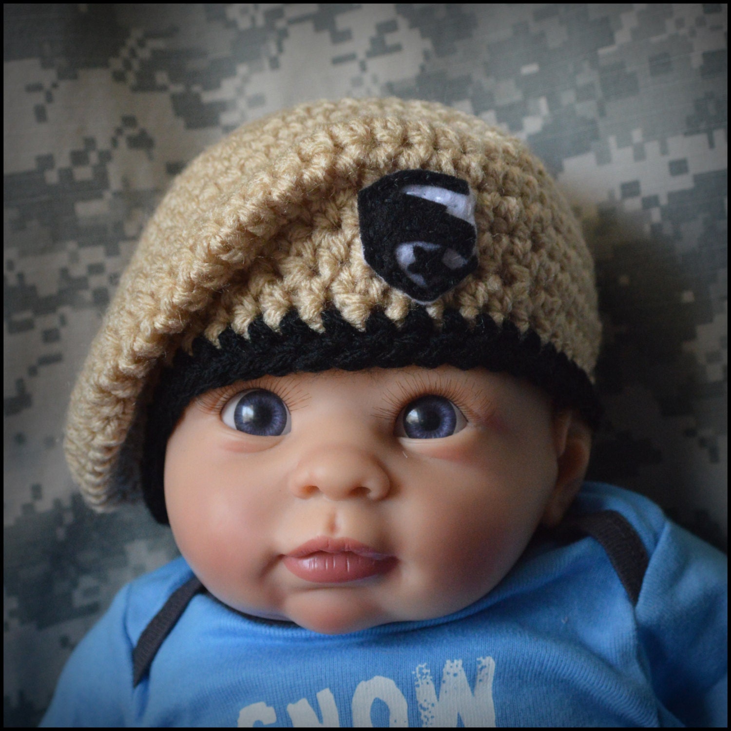 Crochet Army Beret PATTERN- Comes With Directions for Sizes Newborn ...