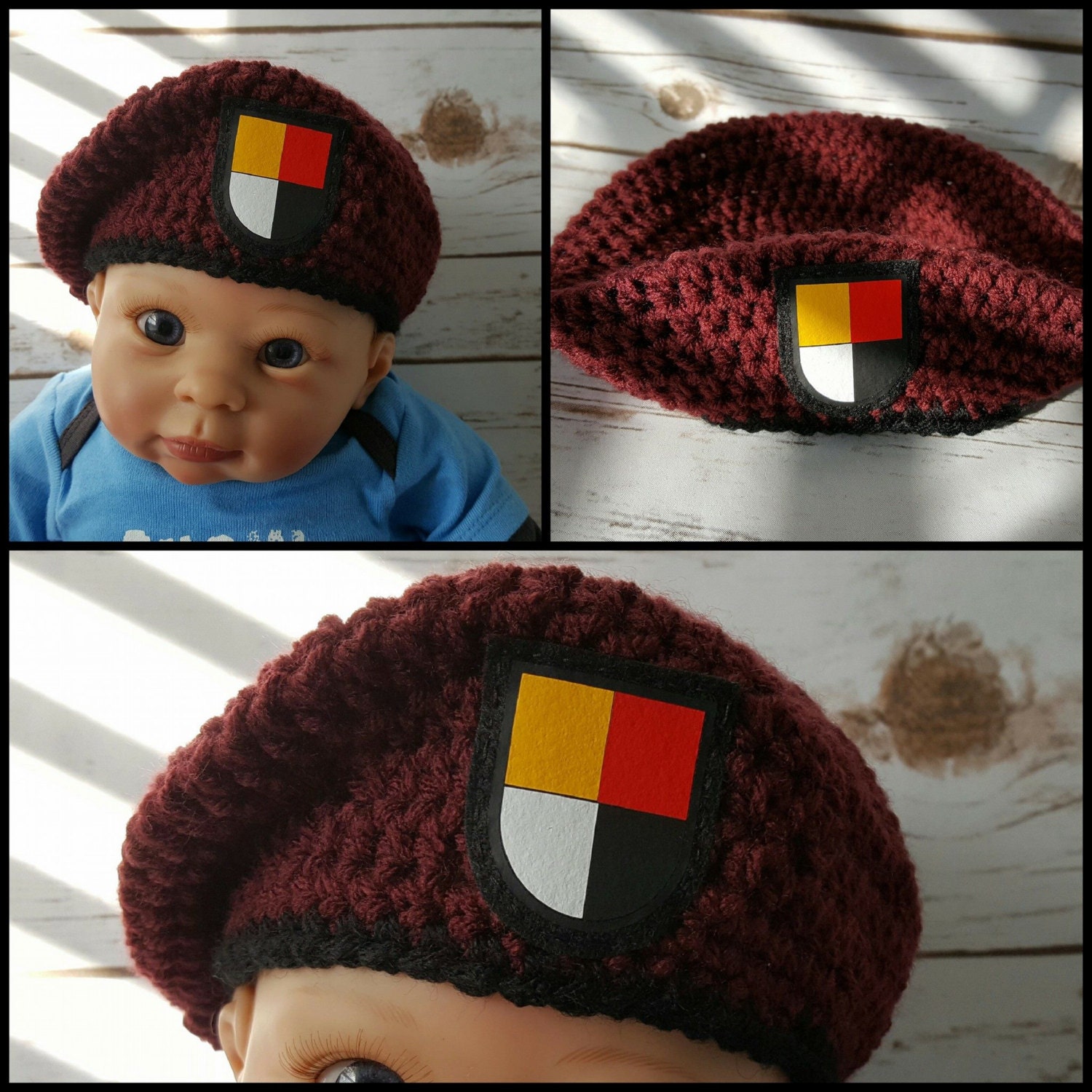 Crochet Army Beret PATTERN- Comes With Directions for Sizes Newborn ...