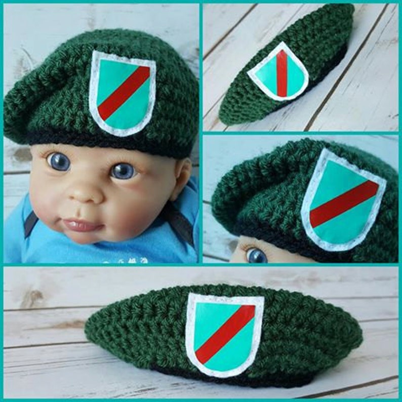 Crochet Army Beret PATTERN- Comes With Directions for Sizes Newborn ...