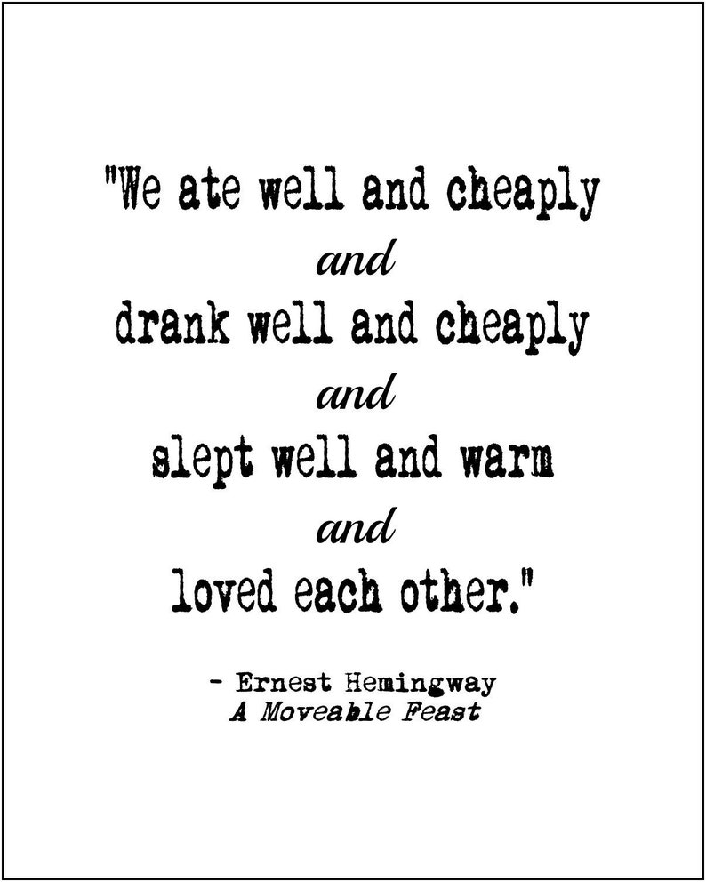 Ernest Hemingway Love Quote Printable Instant Download - Etsy
