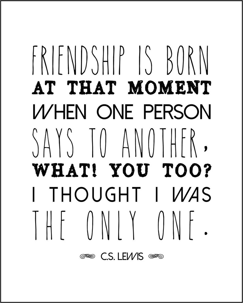 C.S. Lewis Friendship Quote Printable Instant Download - Etsy