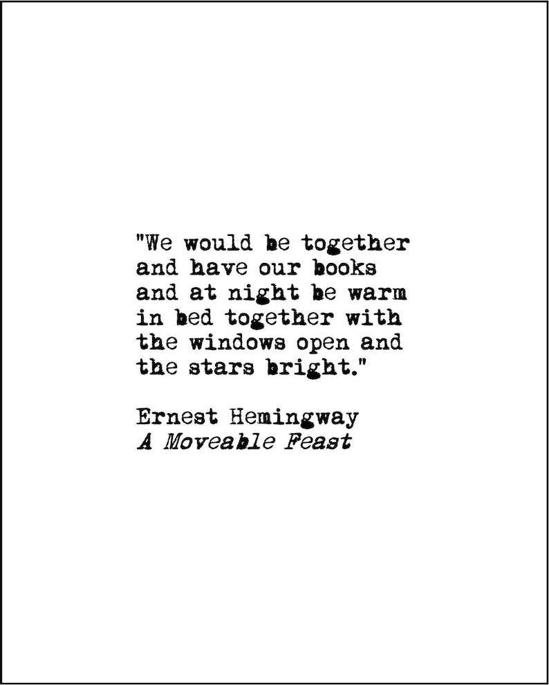 Ernest Hemingway Love Quote Printable Instant Download - Etsy