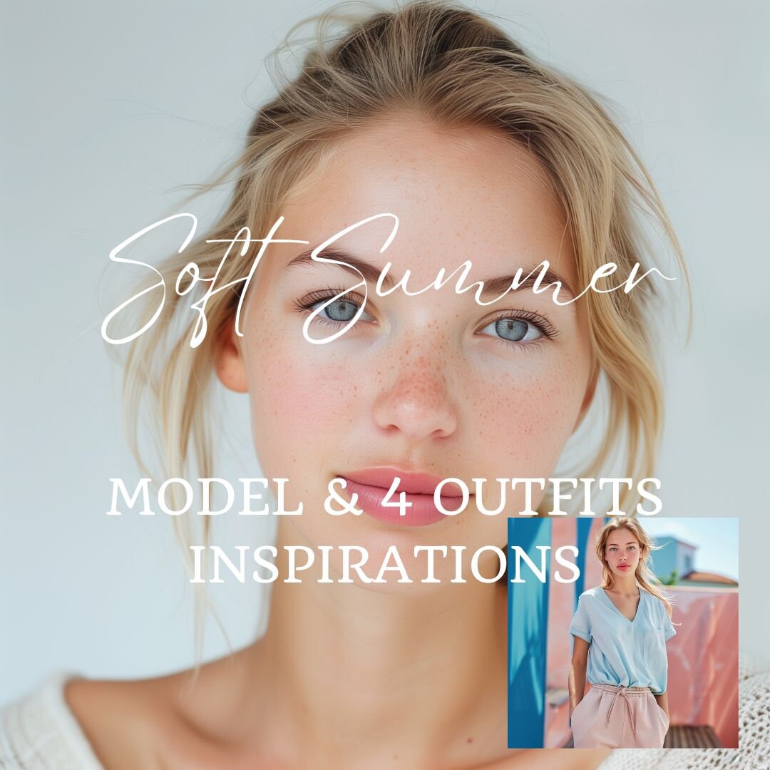 SOFT SUMMER COLORS Model and 4 Outfits Photos - Etsy