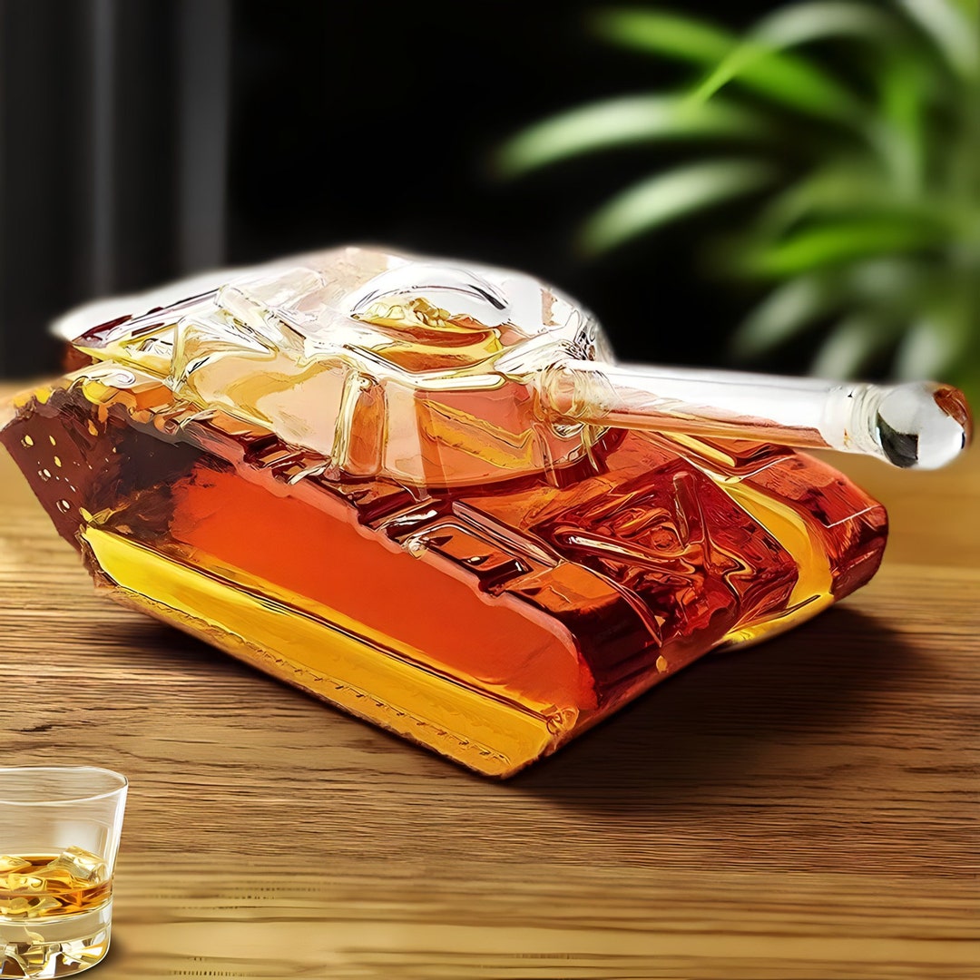 Tank Whiskey Decanter for Men, Army Gifts, Glass Tank Gift, Bourbon and ...