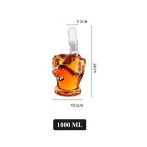 Finger Shaped Whiskey Decanter, 1000ml Lead-free Glass, Unique Barware ...