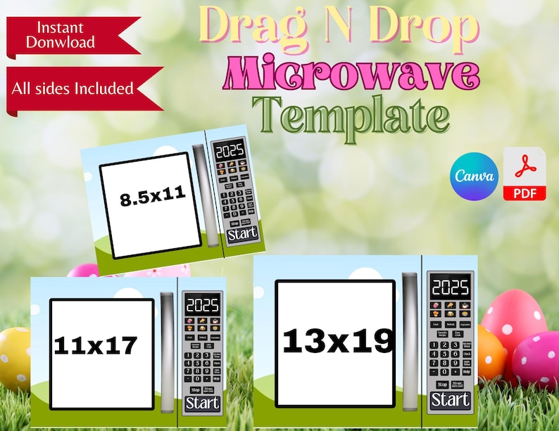 Drag N Drop Microwave Gift Box Template Custom Easter Gift Box Foam