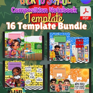 Editable Back 2 School Composition Notebook Template, Back to School ...