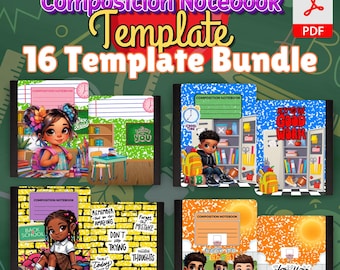 Editable Back 2 School Composition Notebook Template, Back to School ...