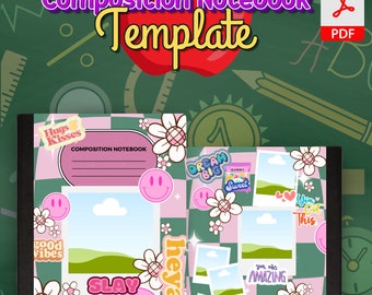 Editable Back 2 School Composition Notebook Template, Back to School ...