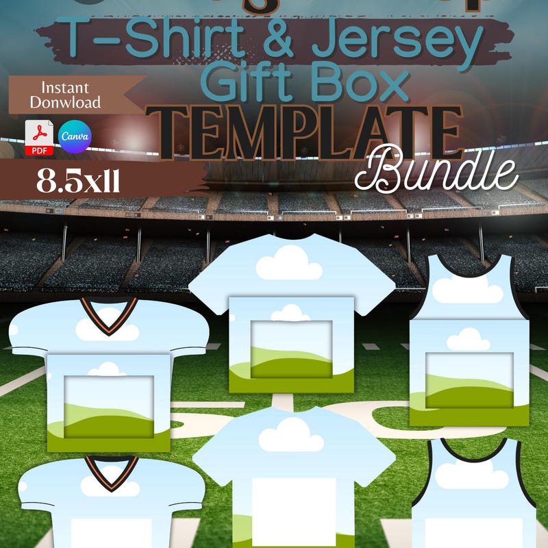 Tshirt Box Template - Etsy