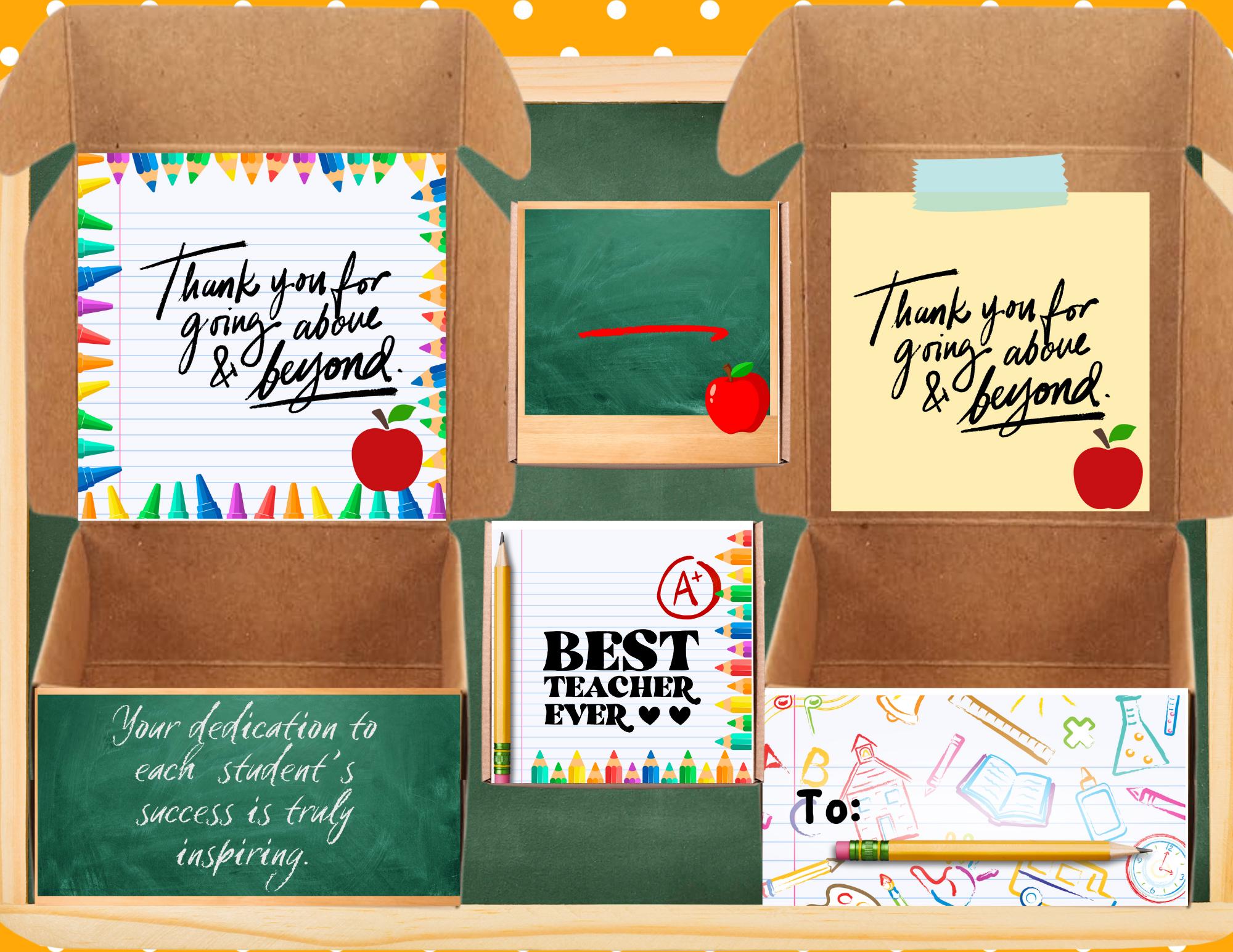 Editable Teacher's Appreciation Gift Box and Treats Template Bundle ...