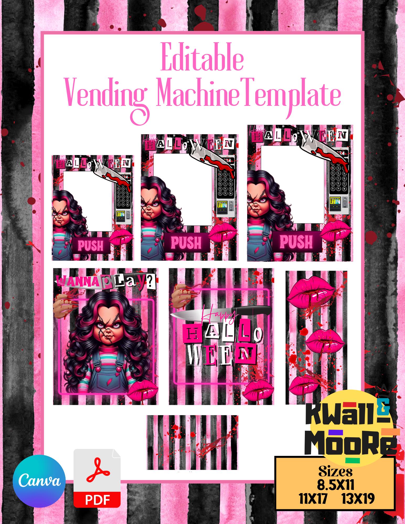 Chelsey, Halloween Vending Machine Gift Box Template, Custom Gift Box ...