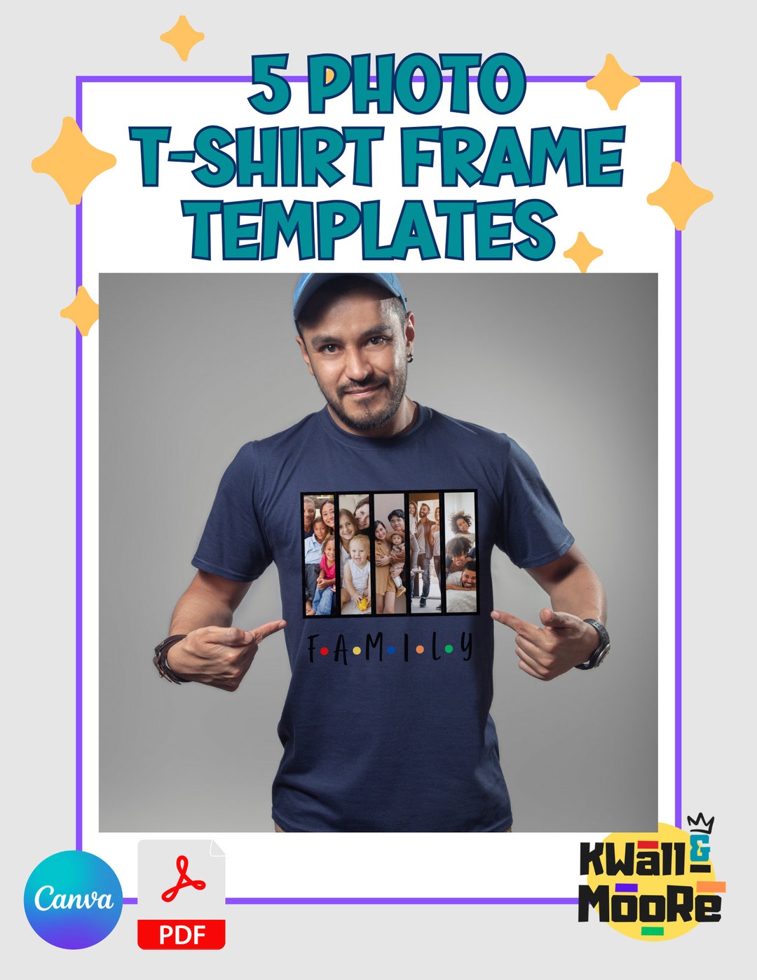 Editable Drag and Drop Family T-shirt Template, Canva Link, PDF Link ...