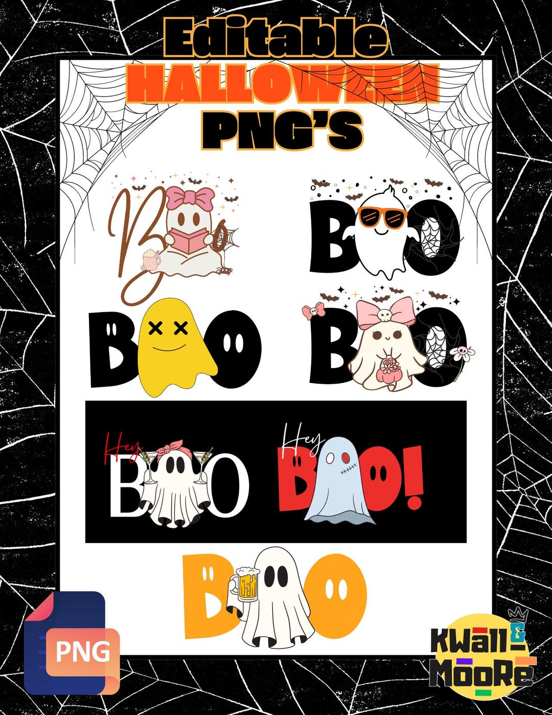 7 Halloween Boo Png's, Halloween Png, Spooky Season Png, Halloween ...