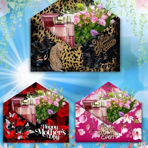 10 Fully Editable Mother's Day Envelope Gift Box Template, Foam Board ...