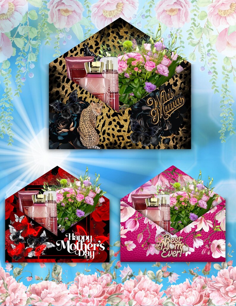 10 Fully Editable Mother's Day Envelope Gift Box Template, Foam Board ...