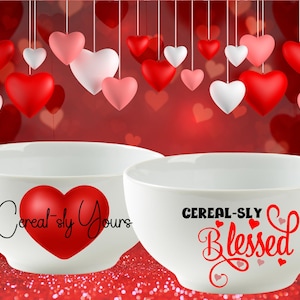 UV DTF Valentine's Day Cereal Bowl Prints, Cereal-sly Love Bowls, UV ...