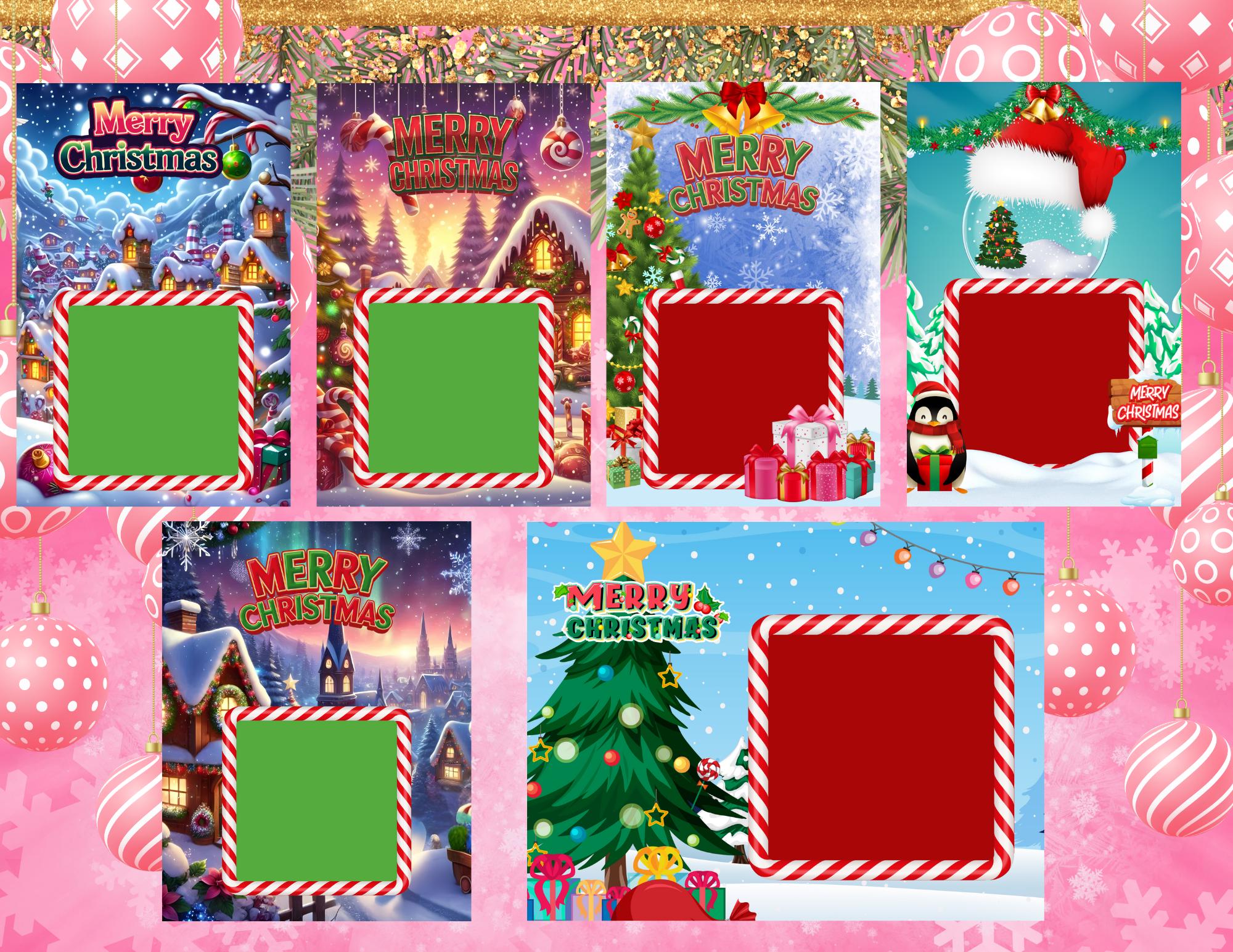 14 Editable Kids Christmas Treat Card Template Bundle, 11x17, Christmas ...