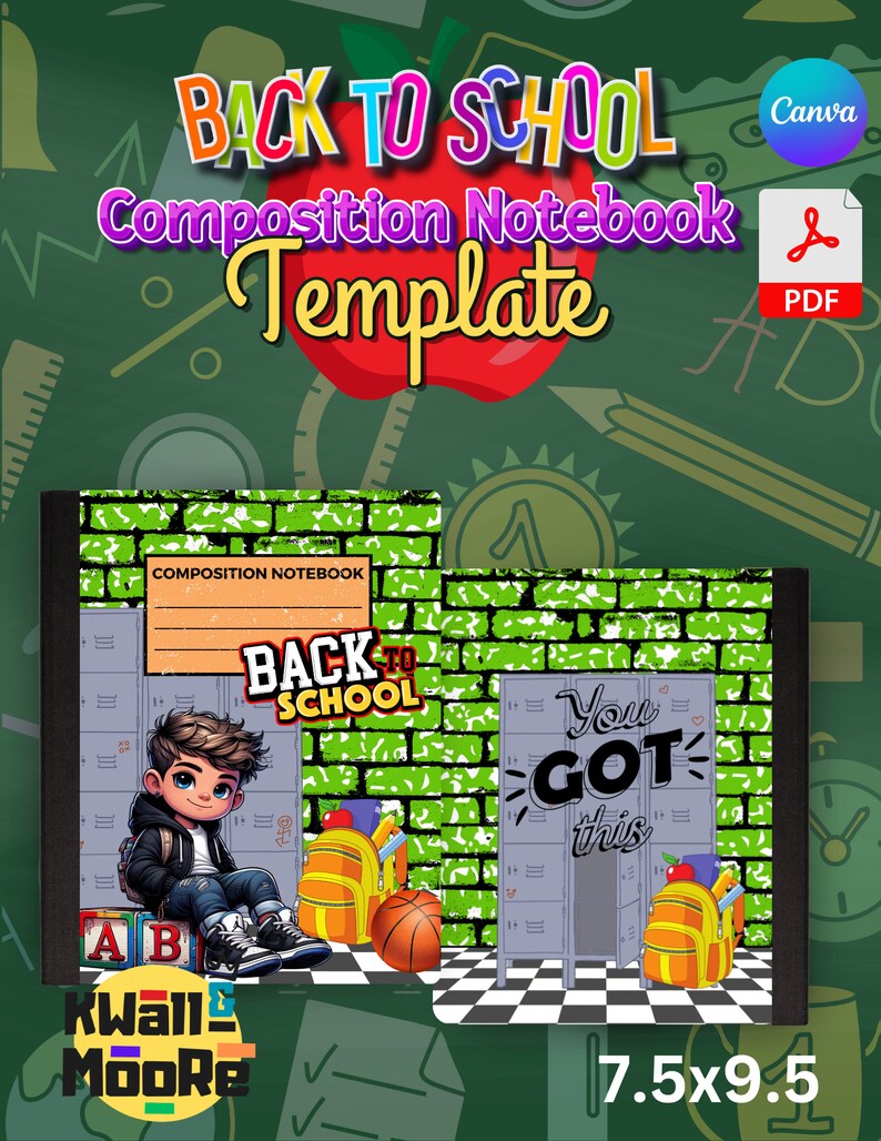 Editable Back 2 School Composition Notebook Template, Back to School ...