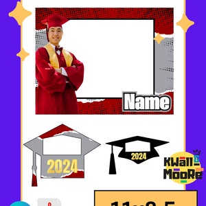 Editable Red & Gray Graduation Gift Box Template, Gift Box, Custom Gift ...