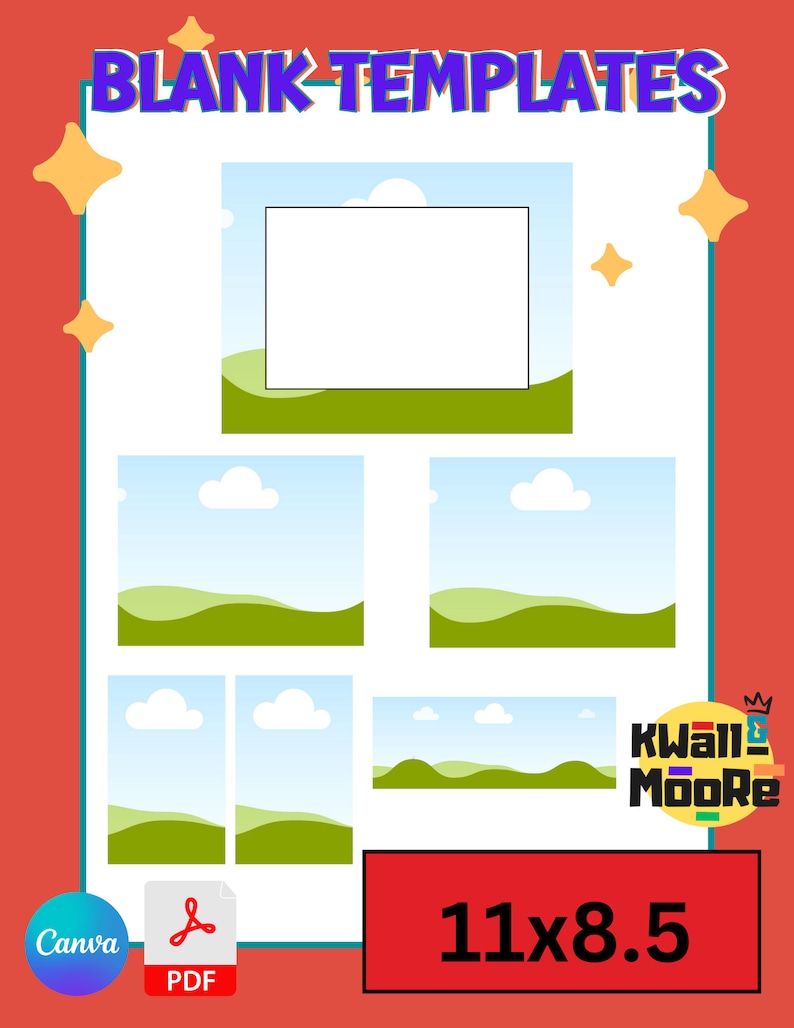 11x8.5 Blank Gift Box Template (no Handle), Gift Box, Custom Gift Box ...