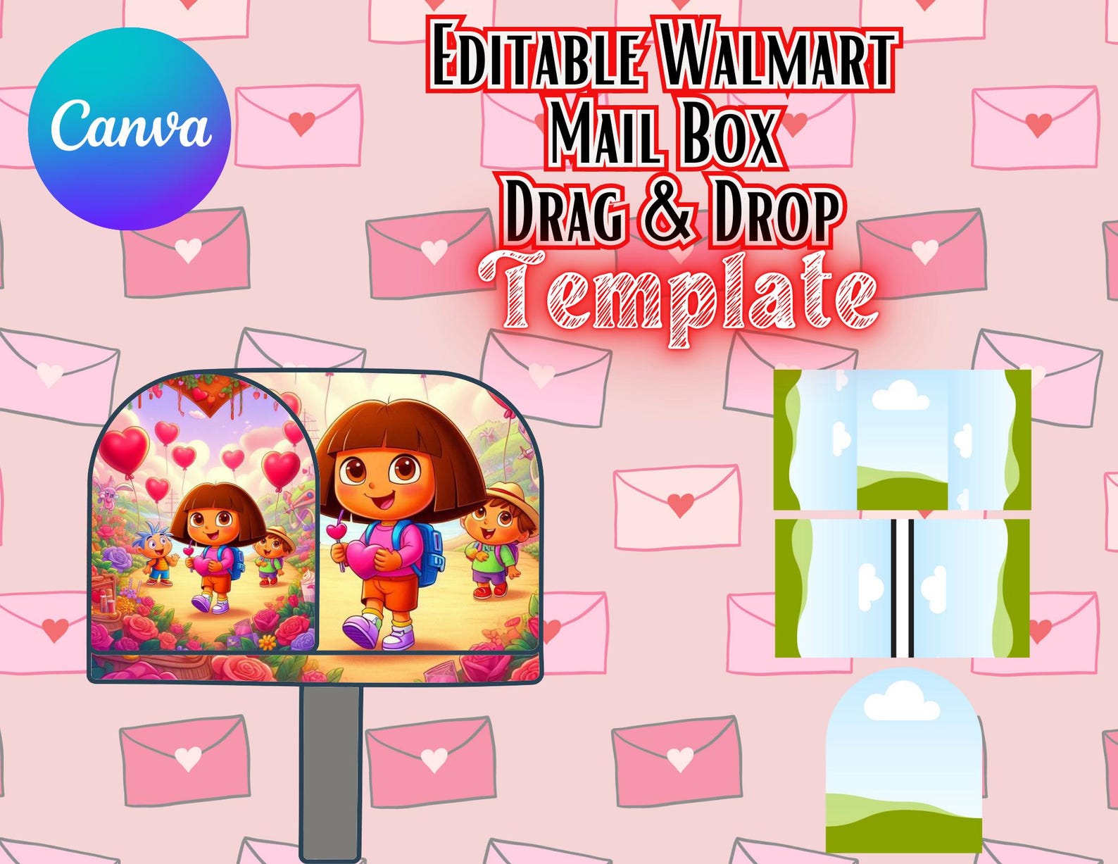 Editable Drag and Drop Mail Box Template, Mail Box Template, Drag and ...