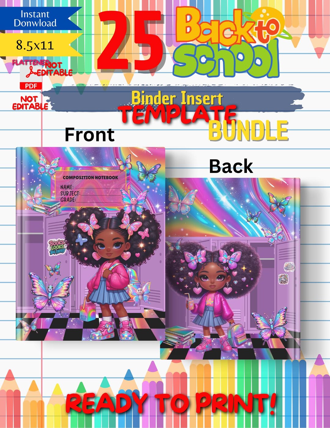 25 Remix & Rizz Magic Binder Inserts Template Bundle, Back to School ...