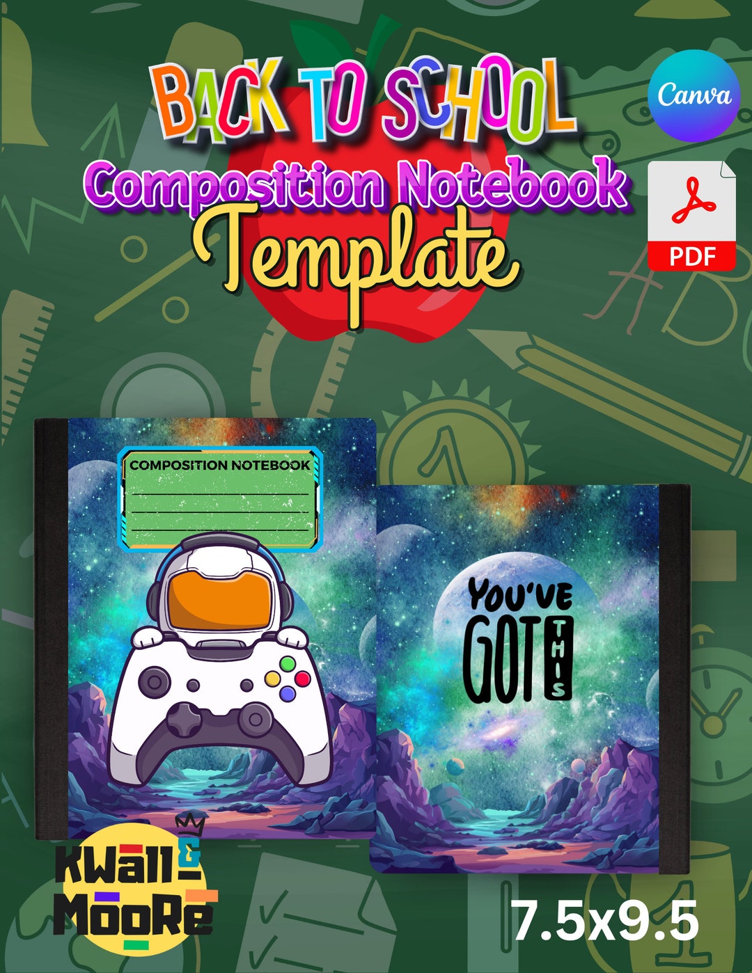 Editable Back 2 School Composition Notebook Template, Back to School ...