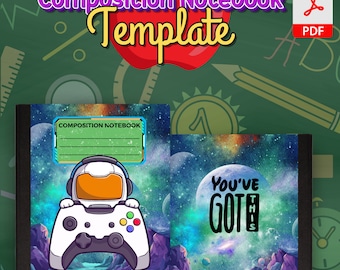 Editable Back 2 School Composition Notebook Template, Back to School ...