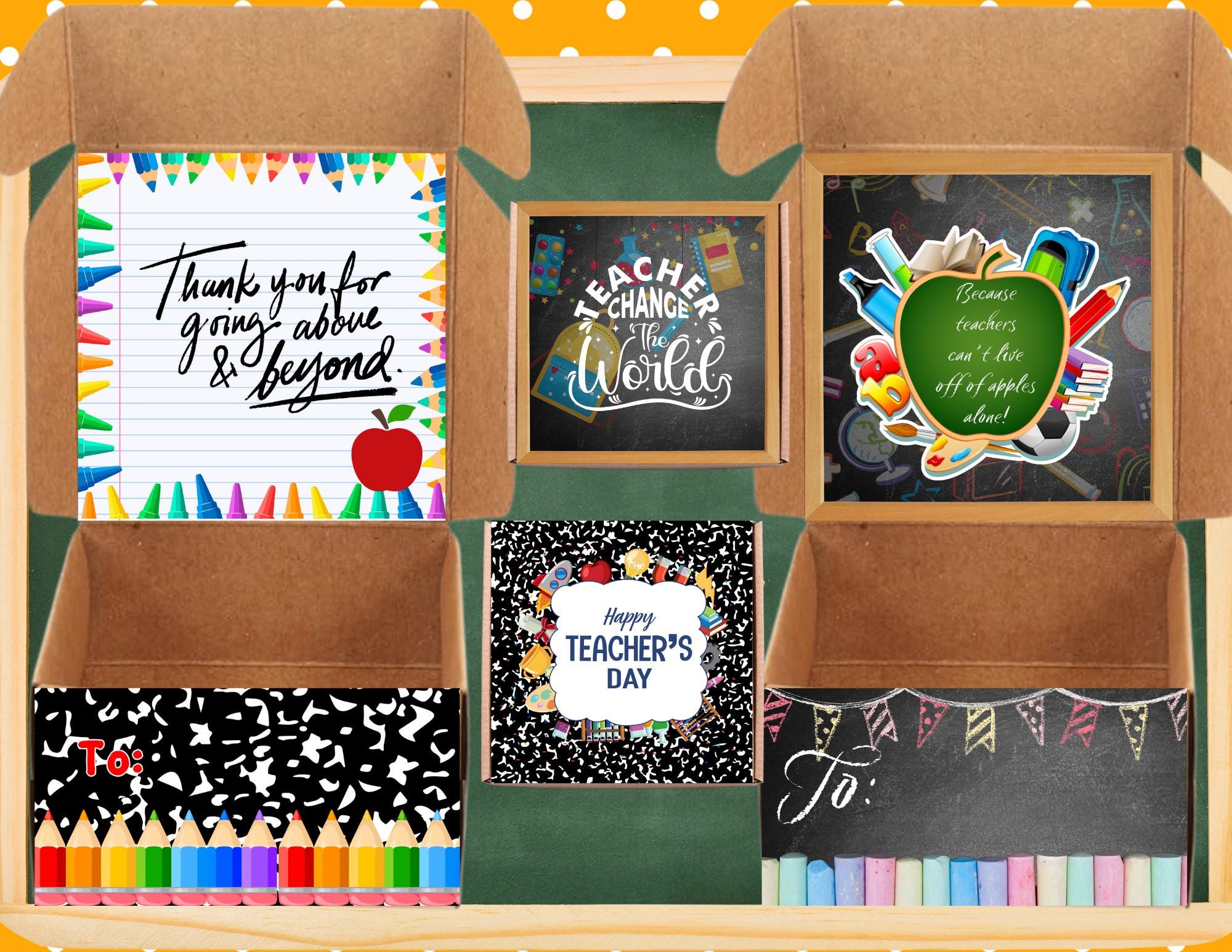 Editable Teacher's Appreciation Gift Box and Treats Template Bundle ...